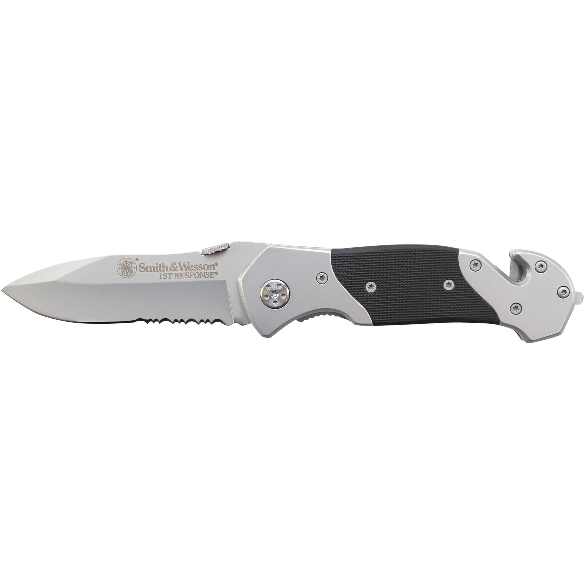Smith & Wesson® SWFRS 1st Response® Liner Drop Point Knife Partially